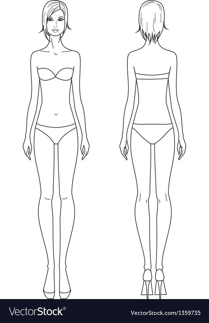 Woman Fashion Template Royalty Free Vector Image