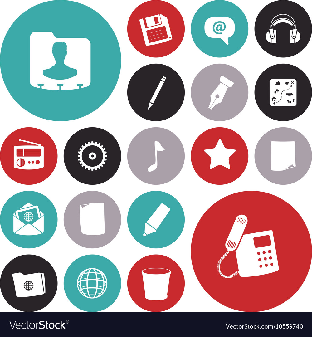 Icons for interface Royalty Free Vector Image - VectorStock