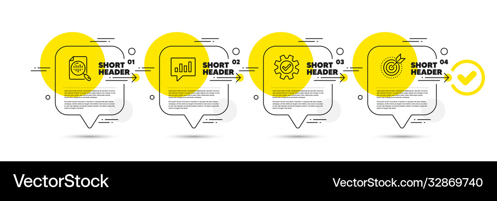 Infographic timeline with icons and 4 steps Vector Image