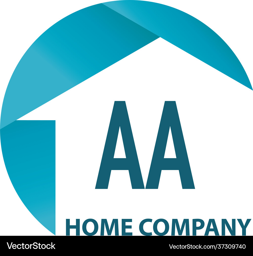 Initial letter aa home or property logo design Vector Image