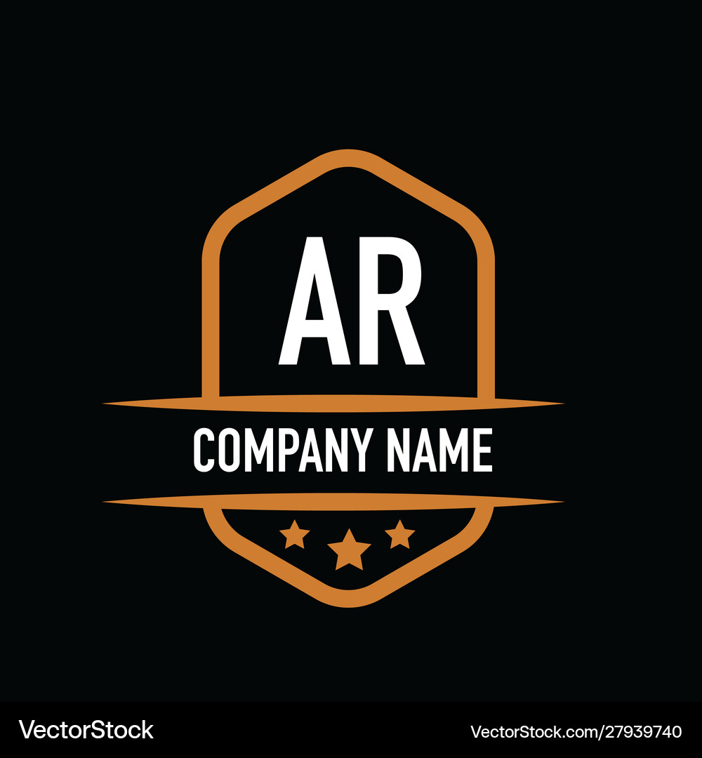 Initial letter ar vintage logo concept graphic Vector Image