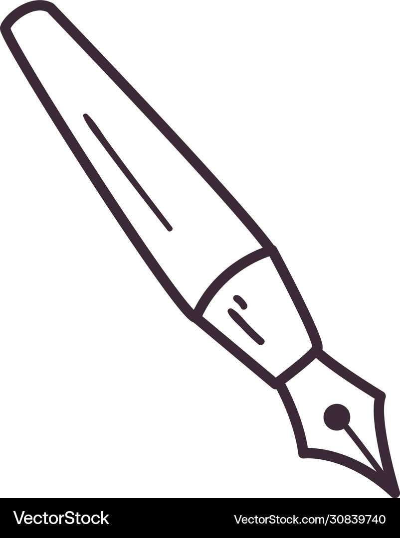 Isolated ink pen line style icon design Royalty Free Vector