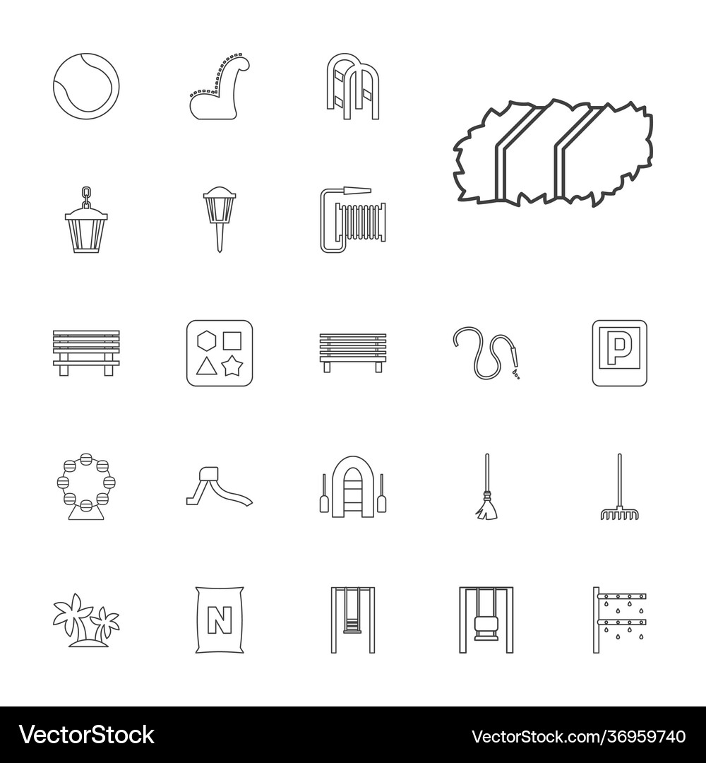 Outdoor icons Royalty Free Vector Image - VectorStock