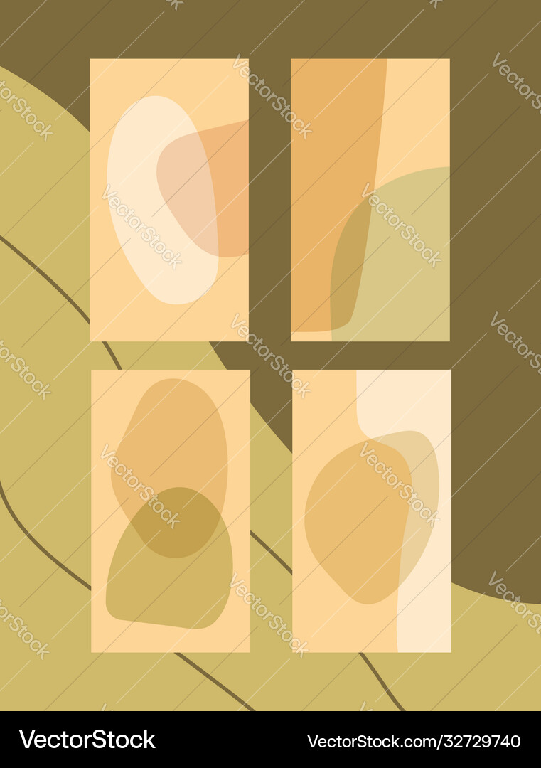Set simple abstract templates for stories on Vector Image