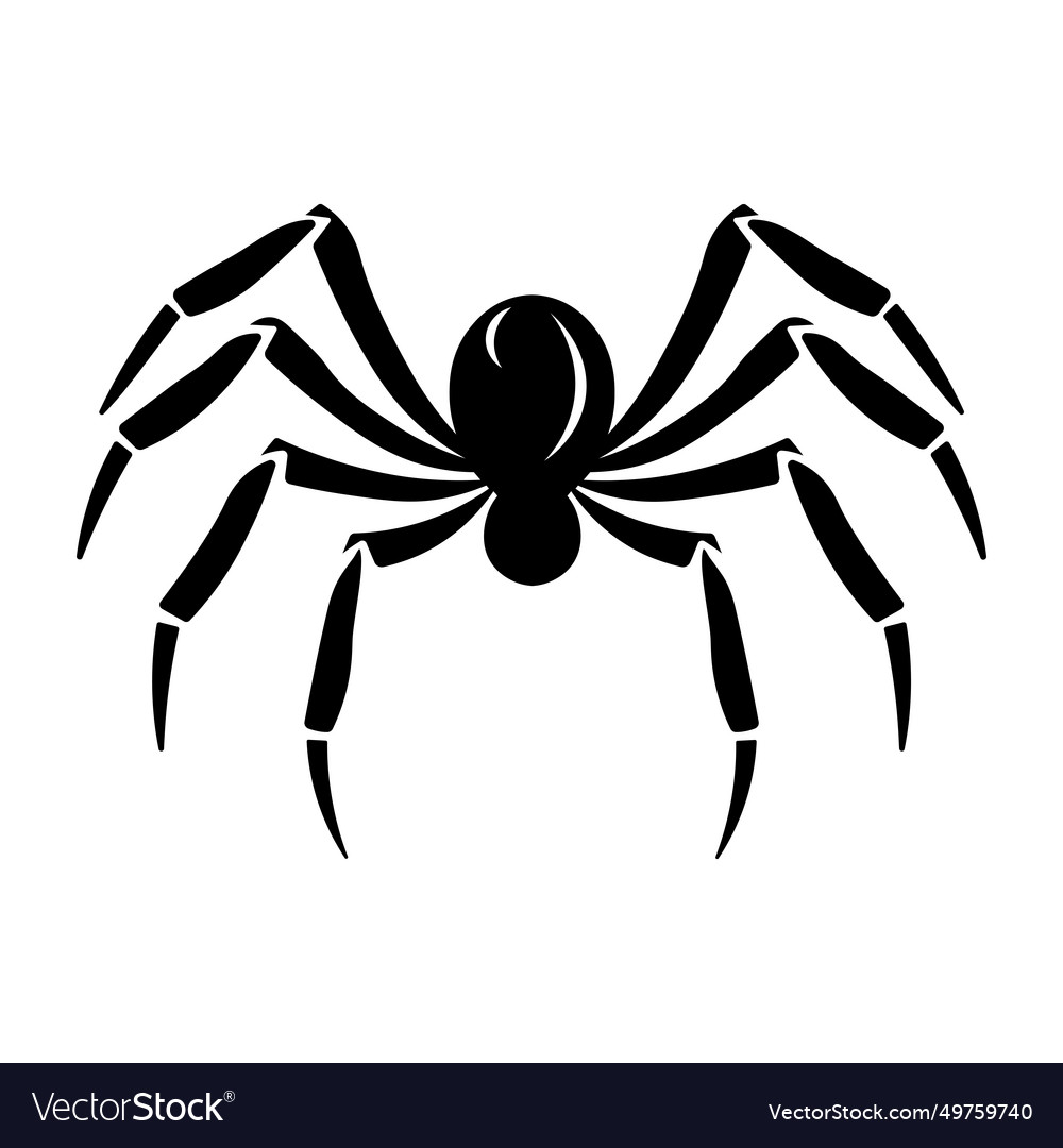 Spider black icon on white background Royalty Free Vector