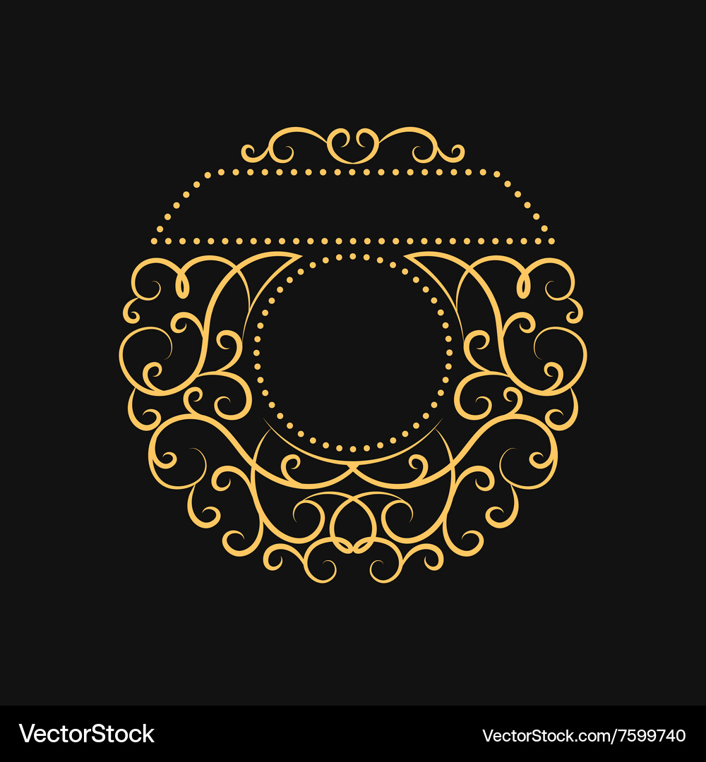Vintage calligraphic frame modern swirl Royalty Free Vector