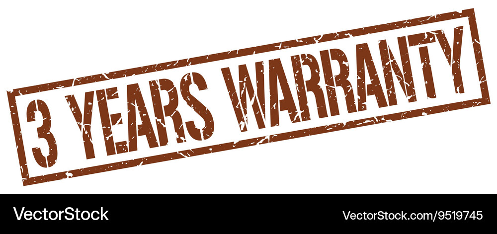 3 years warranty stamp Royalty Free Vector Image