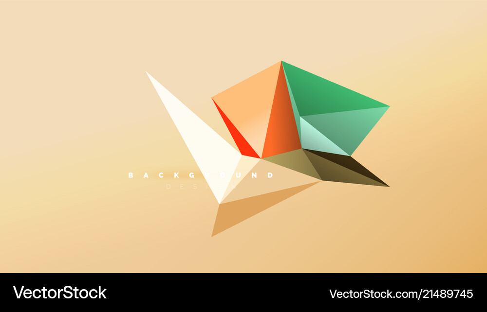 Abstract background - geometric origami style Vector Image