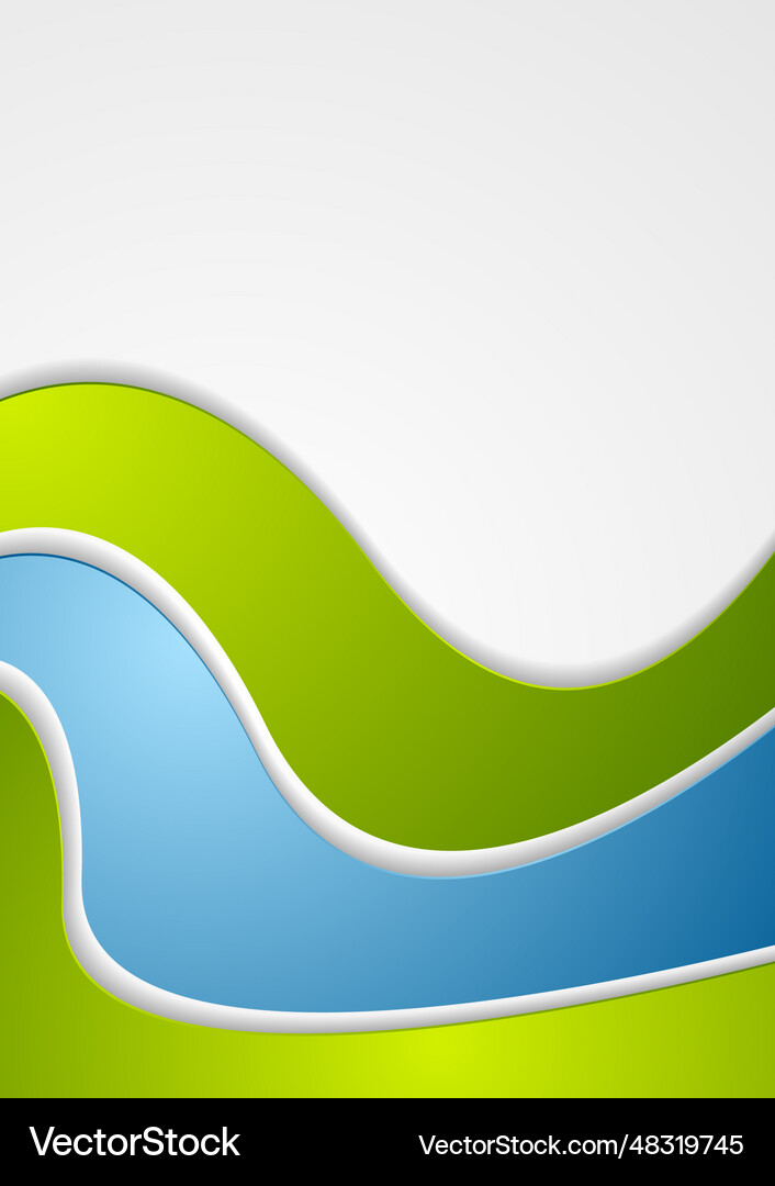 Abstract green blue wavy art background Royalty Free Vector