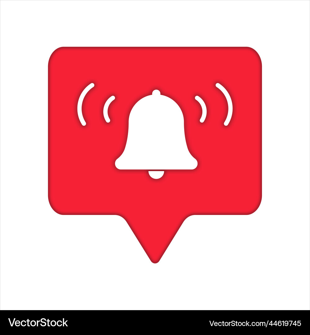 Alert icon for social networks Royalty Free Vector Image
