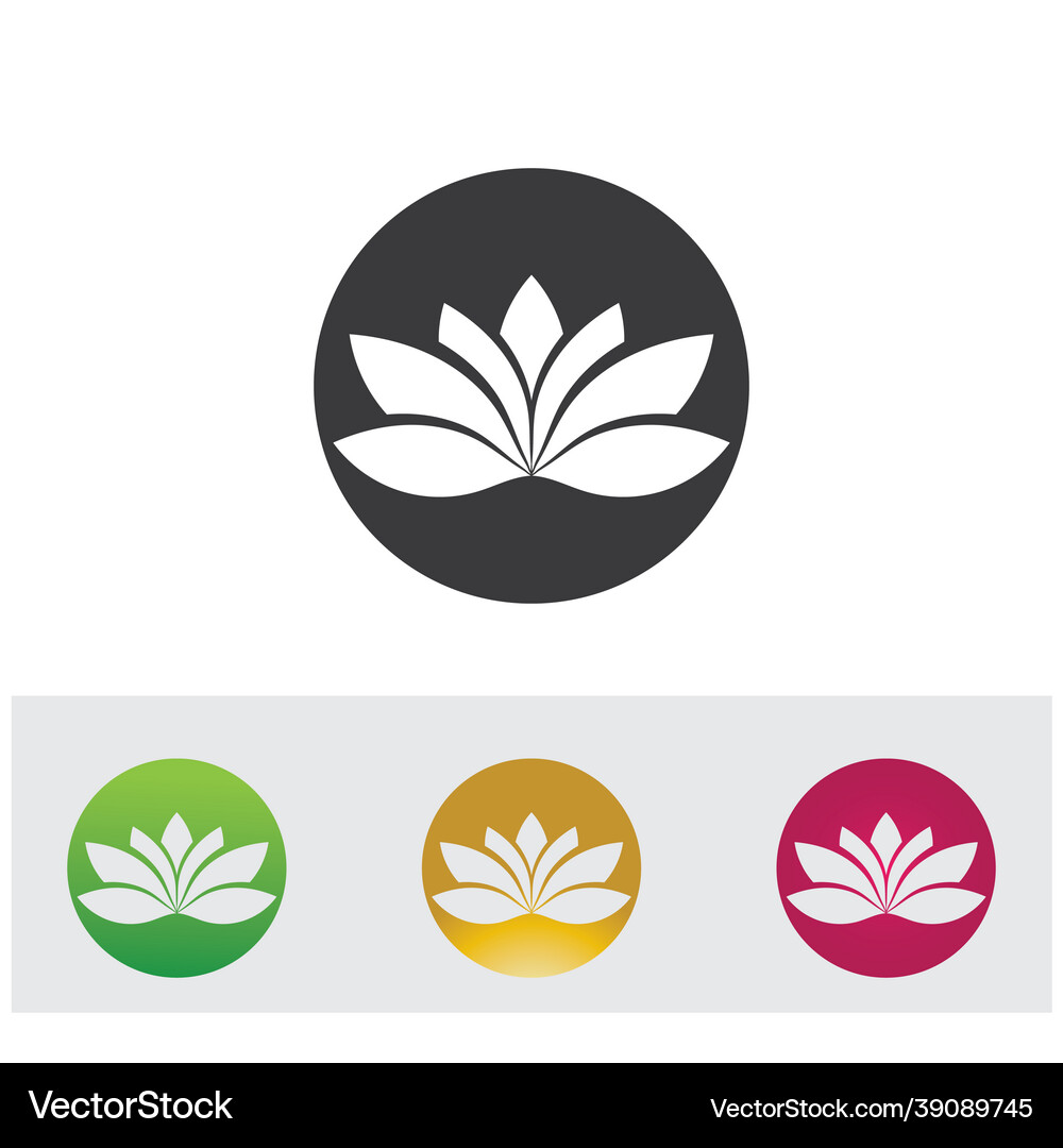 Beauty lotus icon Royalty Free Vector Image - VectorStock