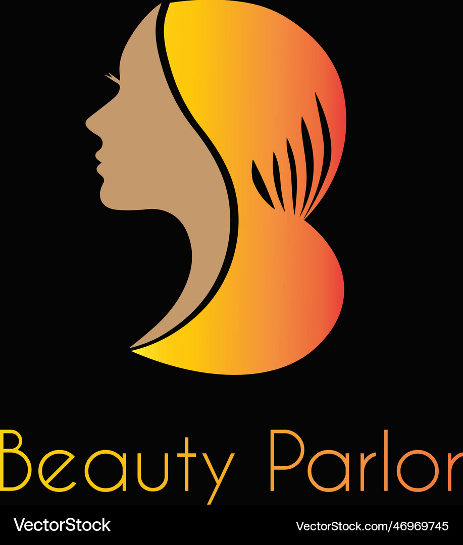 Beauty parlor logo design Royalty Free Vector Image
