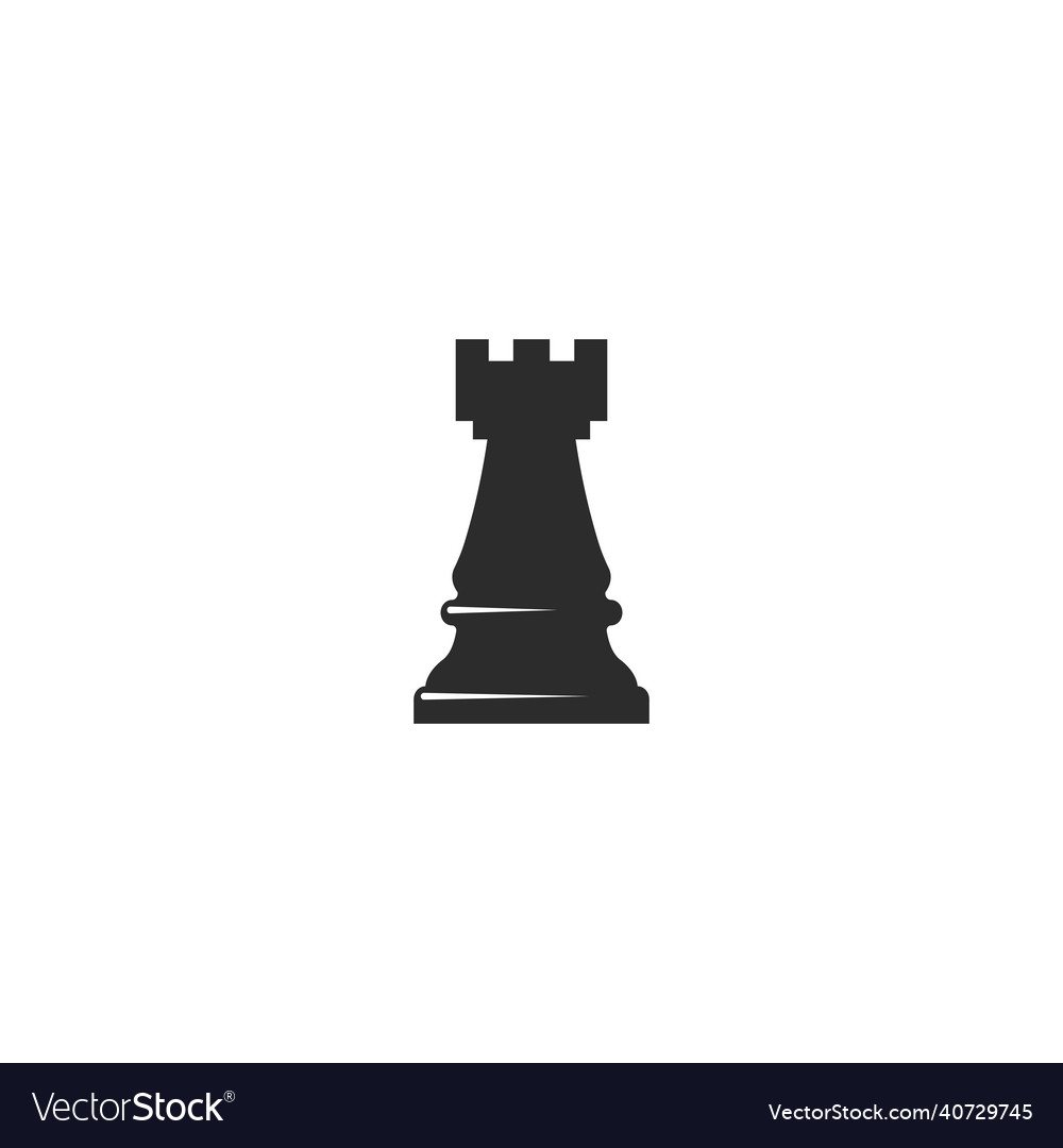 Chess rook icon design Royalty Free Vector Image