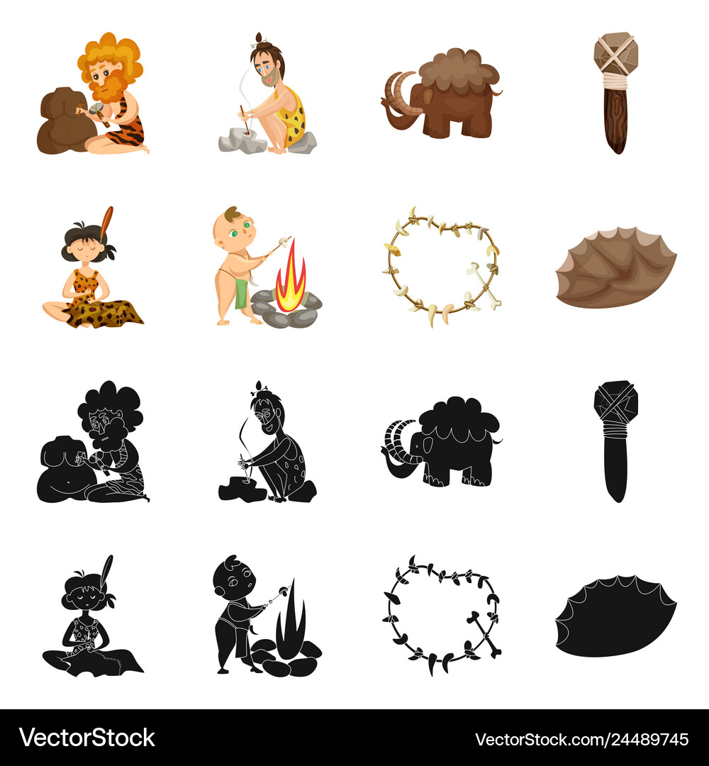 Design of evolution and prehistory sign Royalty Free Vector