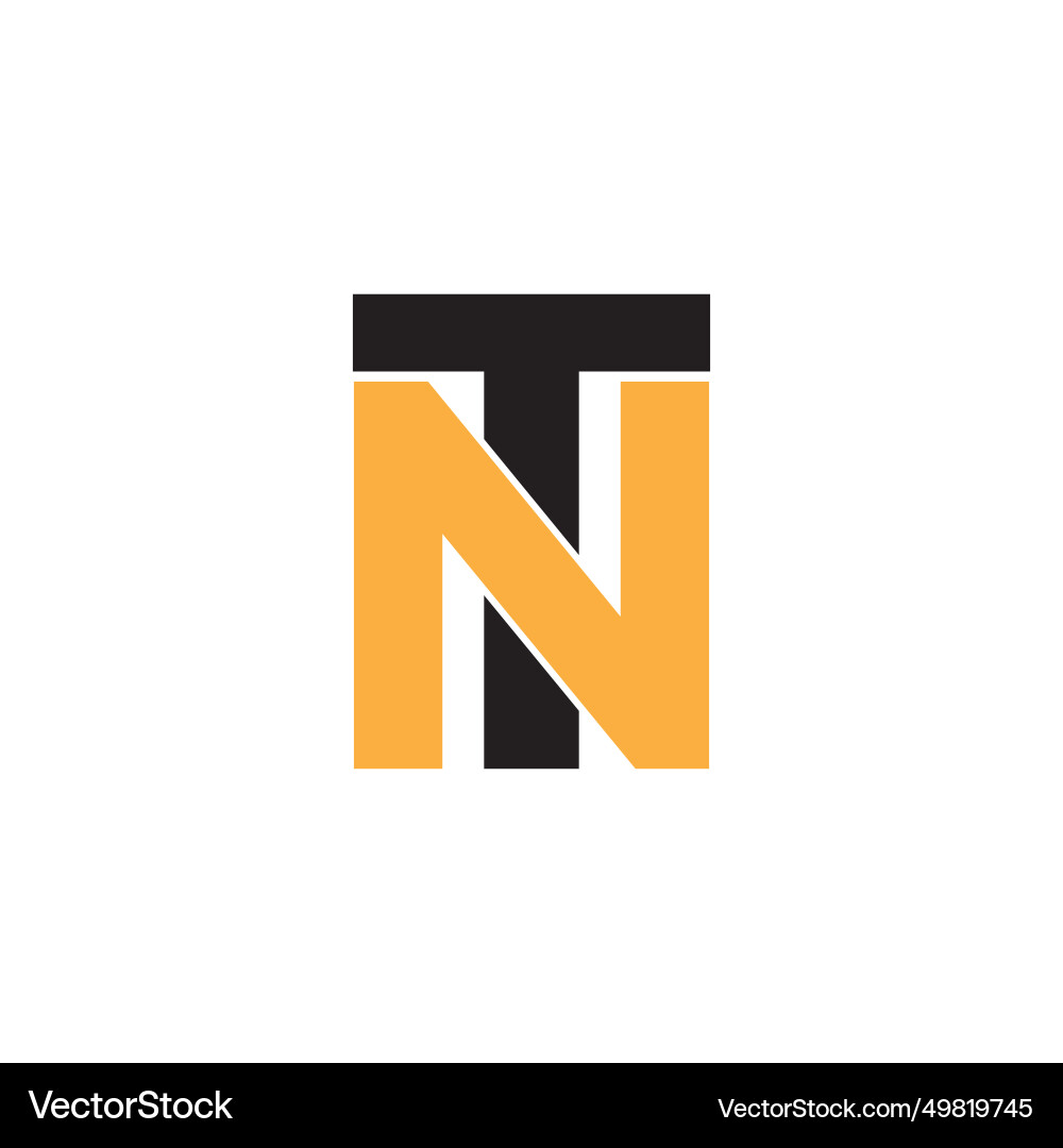 Letter tn icon logo design Royalty Free Vector Image