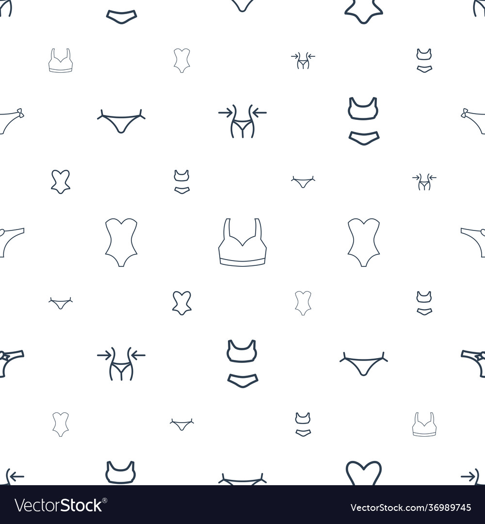 Sexy Icons Pattern Seamless White Background Vector Image