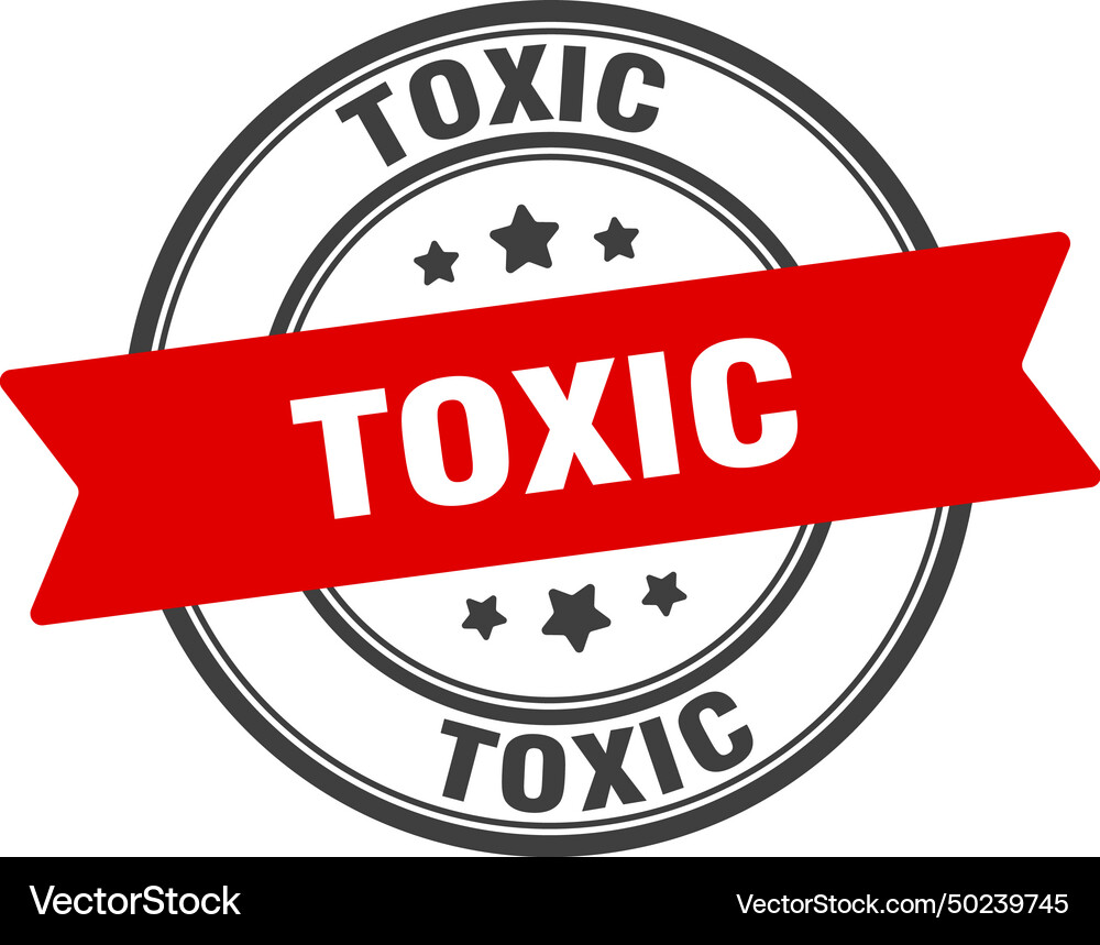 Toxic stamp label on transparent background Vector Image