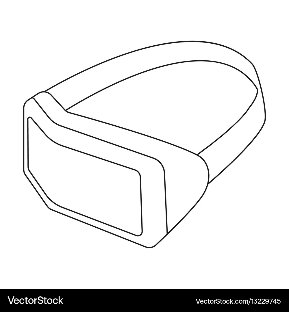 Virtual reality headset icon in outline style Vector Image