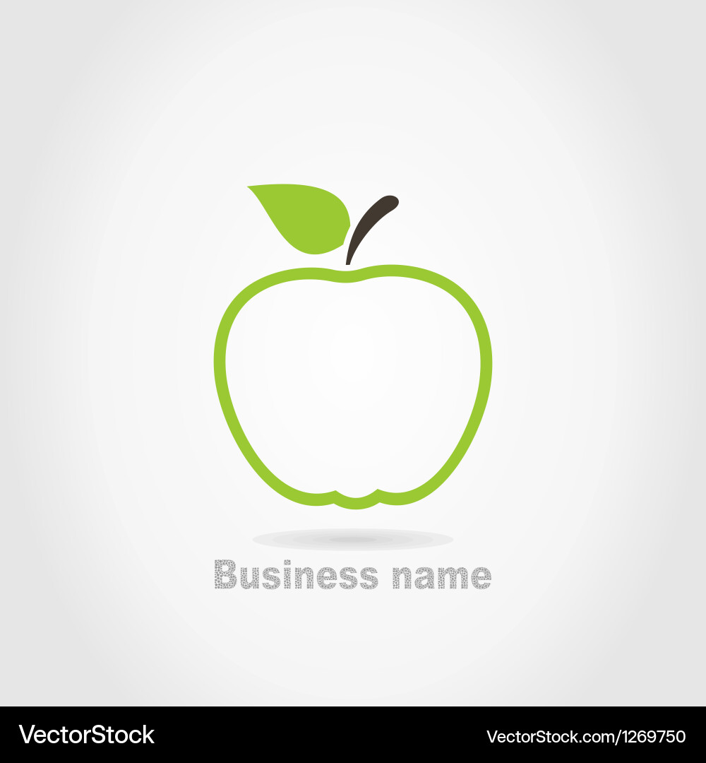 Apple business name background Royalty Free Vector Image