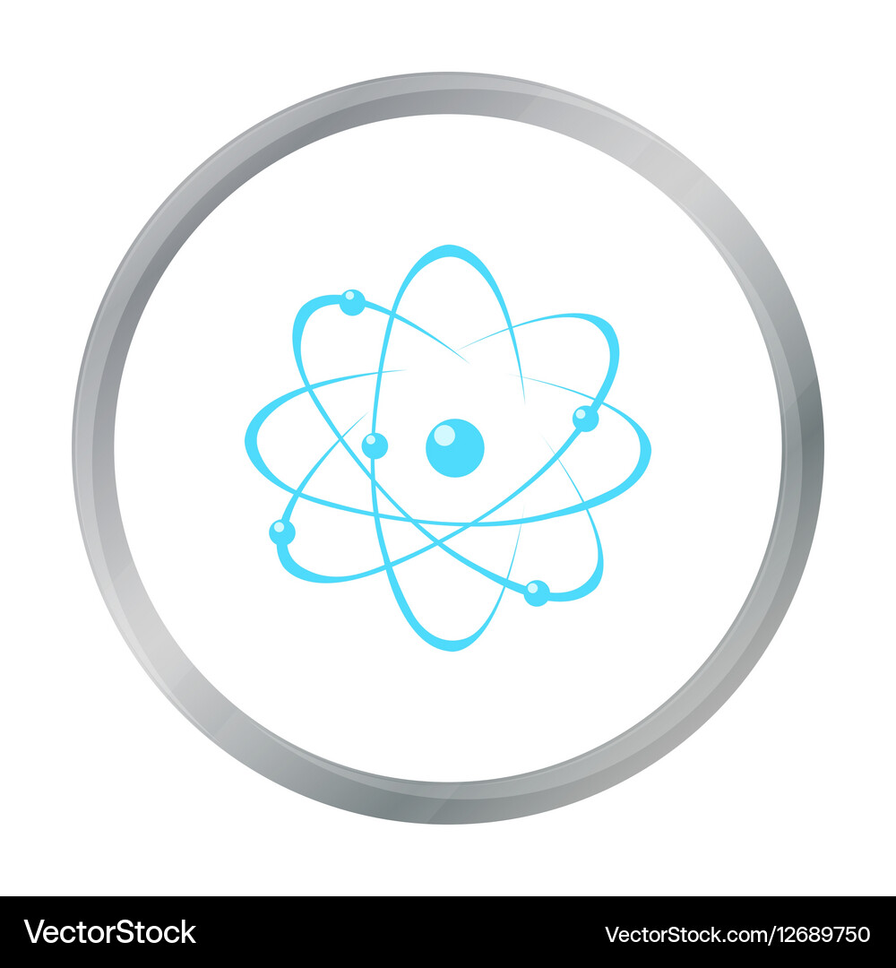 Atom icon cartoon single education from Royalty Free Vector