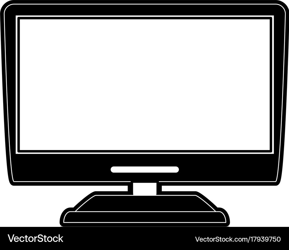 Computer monitor icon image Royalty Free Vector Image