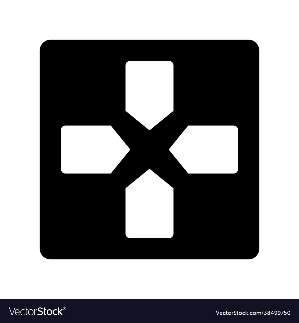D Pad Icon Royalty Free Vector Image Vectorstock