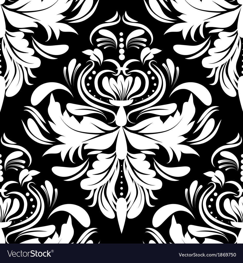 Damask pattern Royalty Free Vector Image - VectorStock