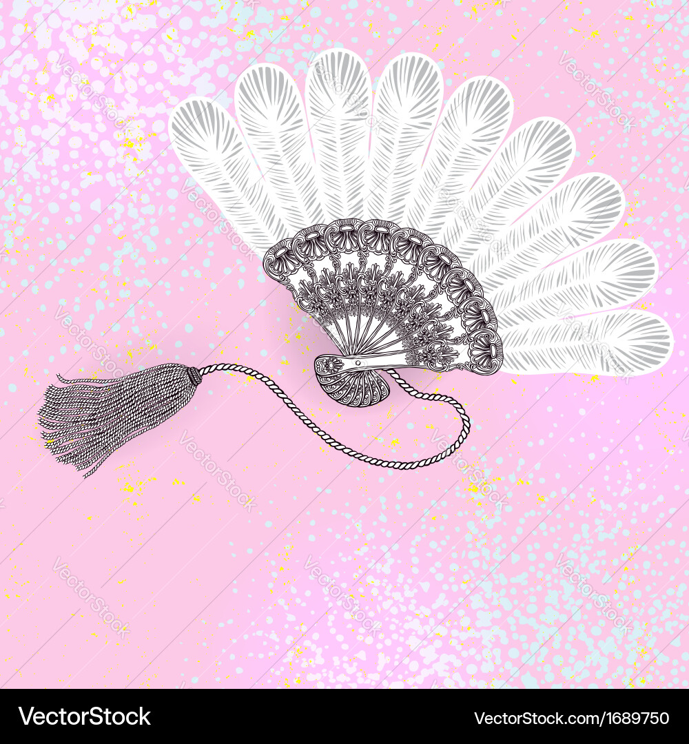 Fan vintage background Royalty Free Vector Image