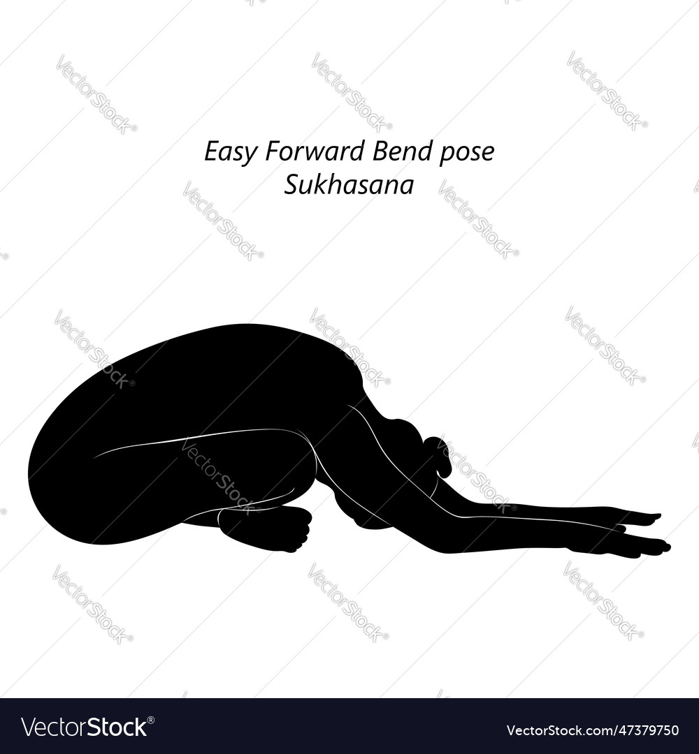 Flat black silhouette of young woman practicing Vector Image Flat black silhouette of young woman practicing Vector Image