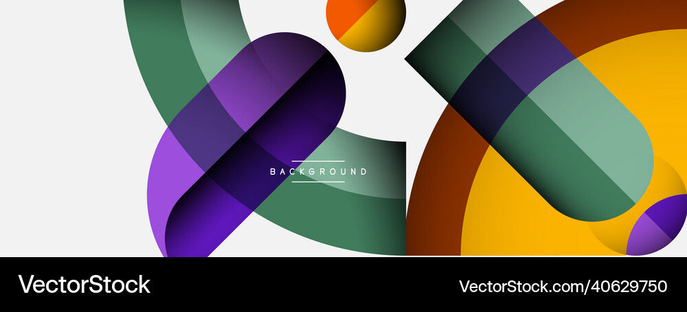 Geometric abstract background round shapes Vector Image