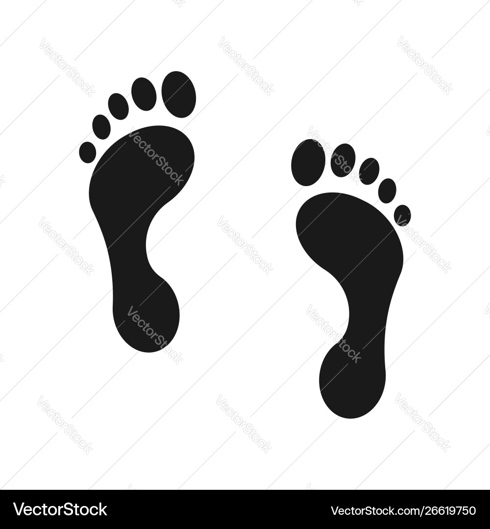 Human footprint icon Royalty Free Vector Image