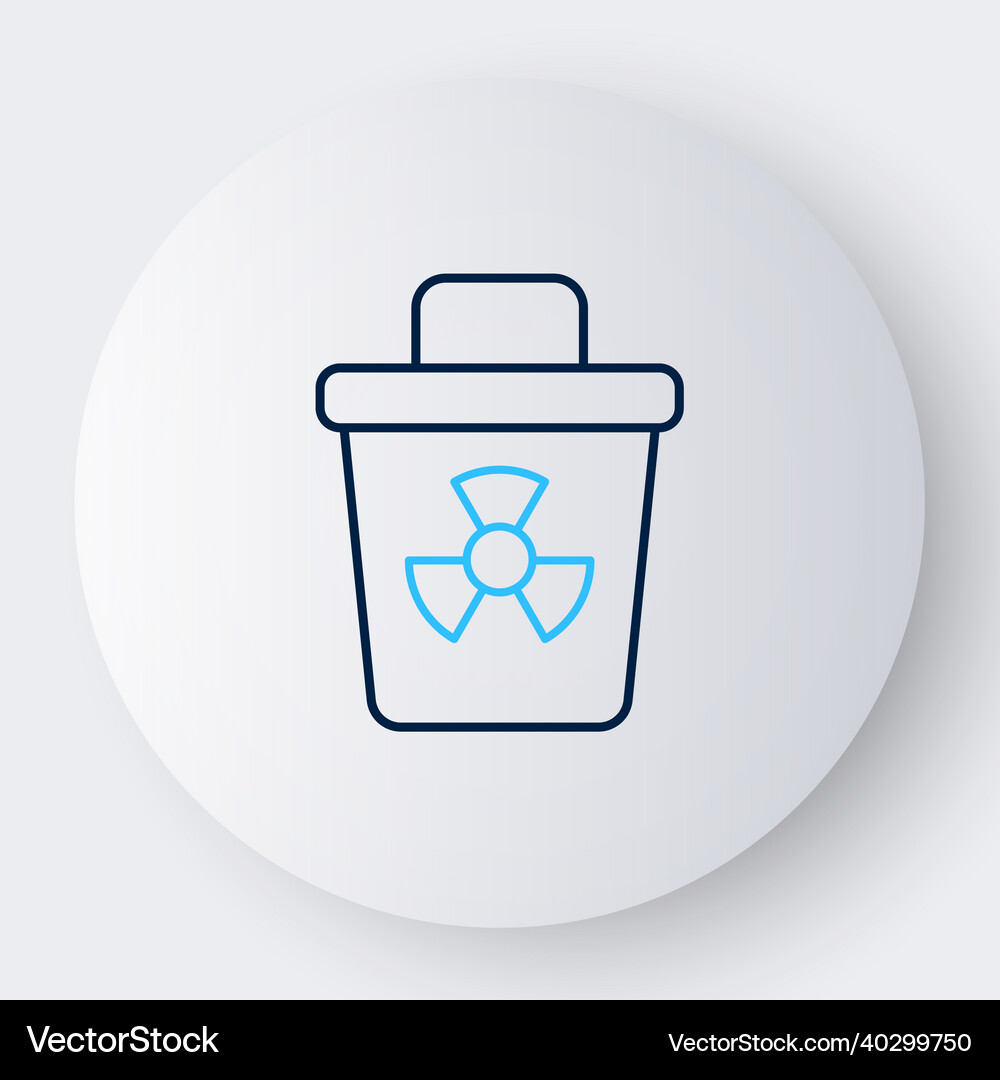 Line infectious waste icon isolated on white Vector Image