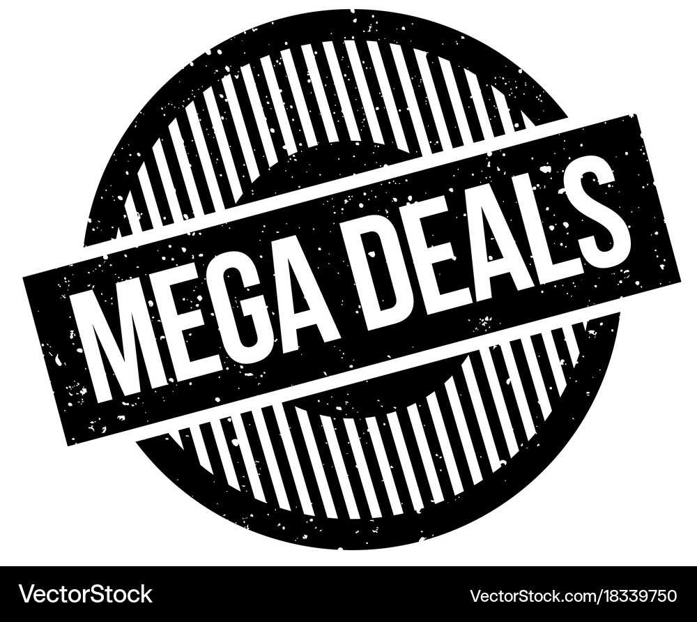 Mega deals rubber stamp Royalty Free Vector Image