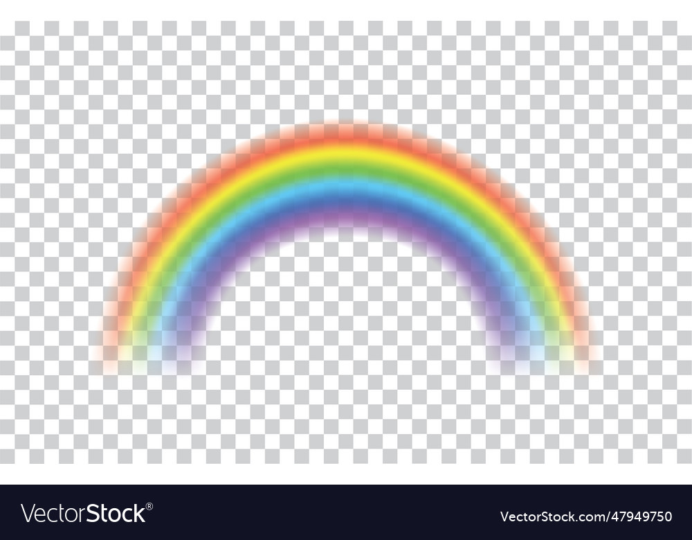 Rainbow icon realistic perfect isolated Royalty Free Vector