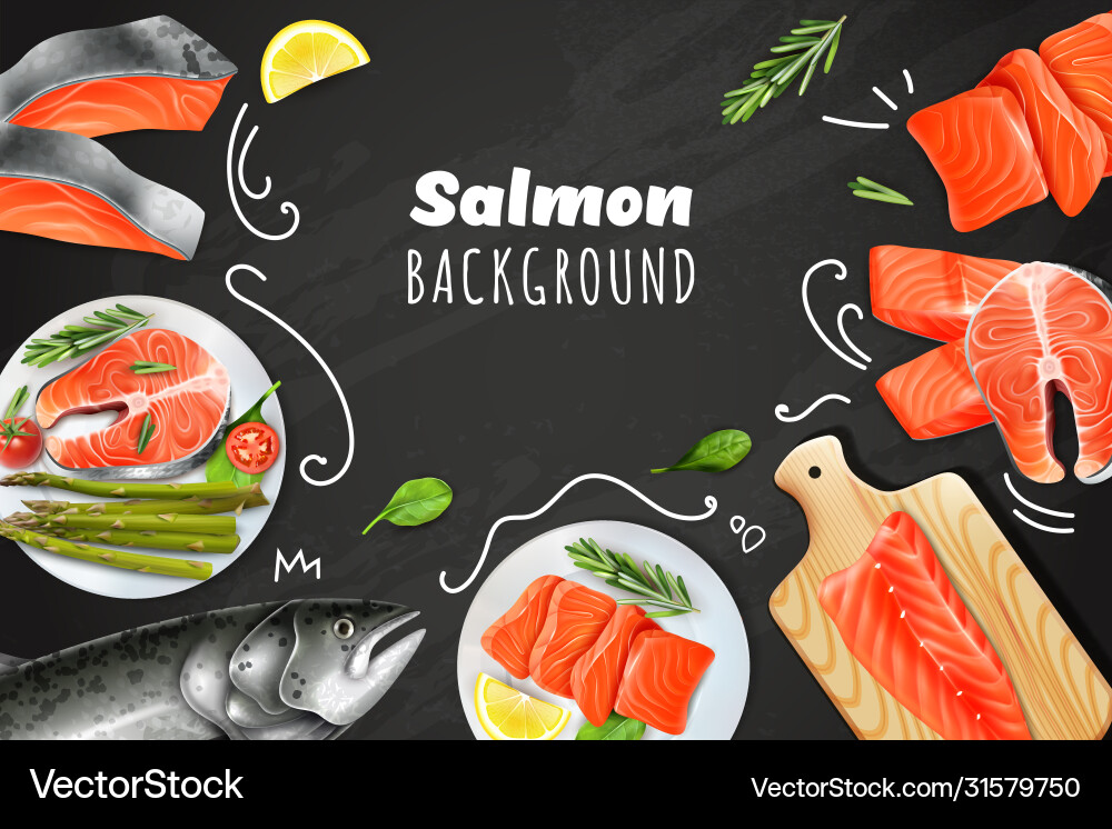 Salmon realistic chalkboard Royalty Free Vector Image