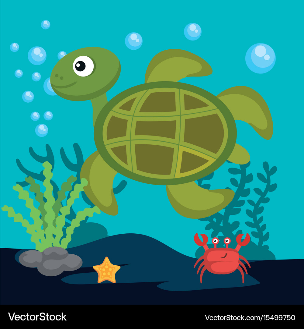 Sea life design Royalty Free Vector Image - VectorStock