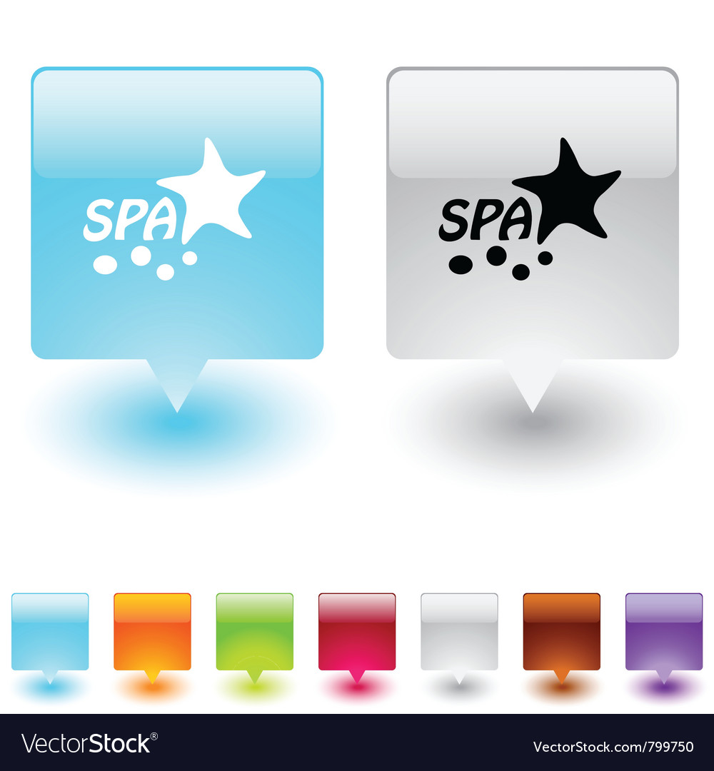 Spa square button Royalty Free Vector Image - VectorStock