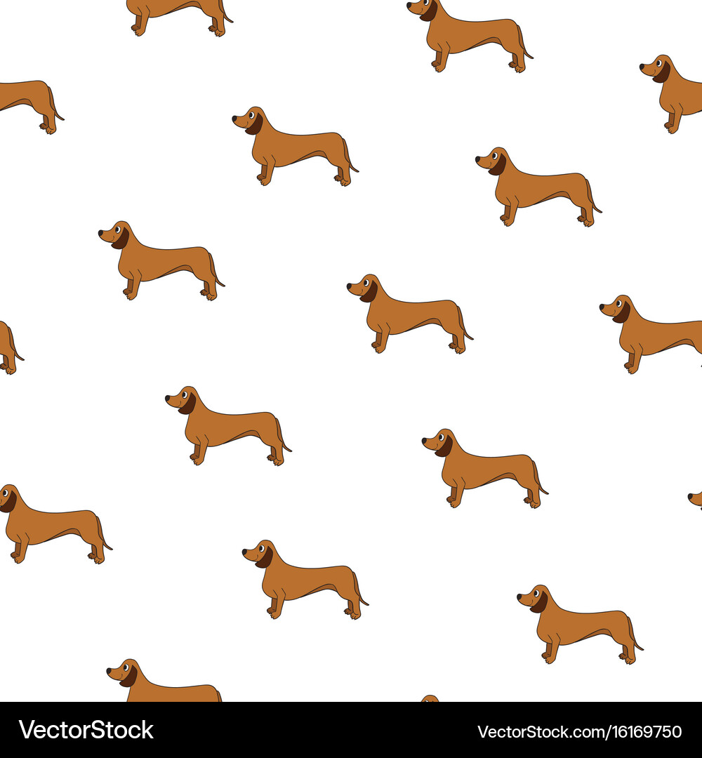 Unusual seamless pattern with cute dog breed Vector Image