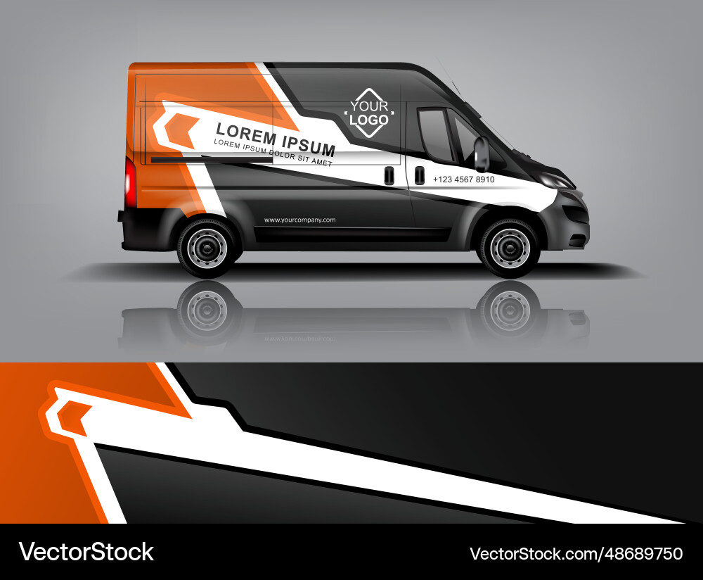Van wrap design wrap sticker and decal design for Vector Image