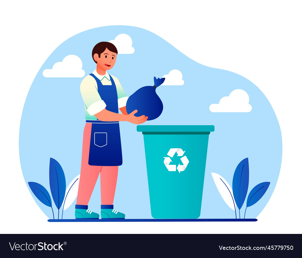 Waste processing concept Royalty Free Vector Image