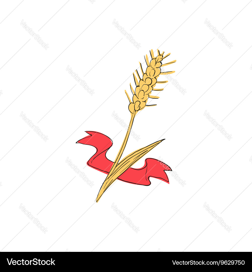 Wheat icon cartoon style Royalty Free Vector Image