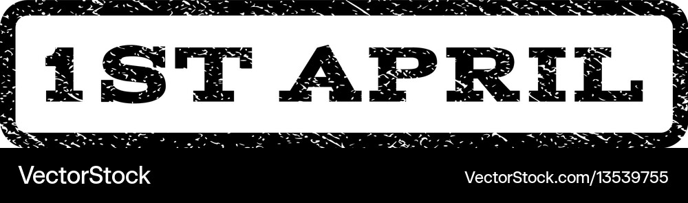 1st april watermark stamp Royalty Free Vector Image