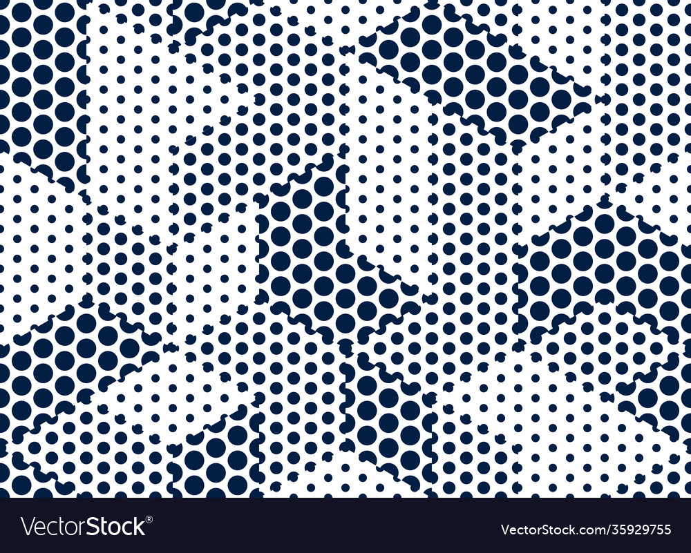 3d dotted cubes seamless pattern background dots Vector Image