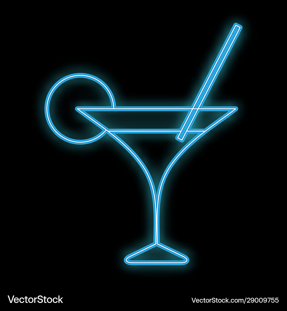 Beautiful abstract neon bright blue glowing Vector Image