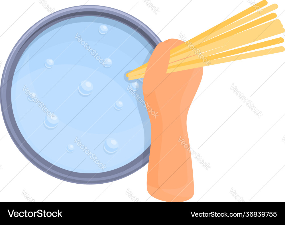 Boiling spaghetti icon cartoon style Royalty Free Vector