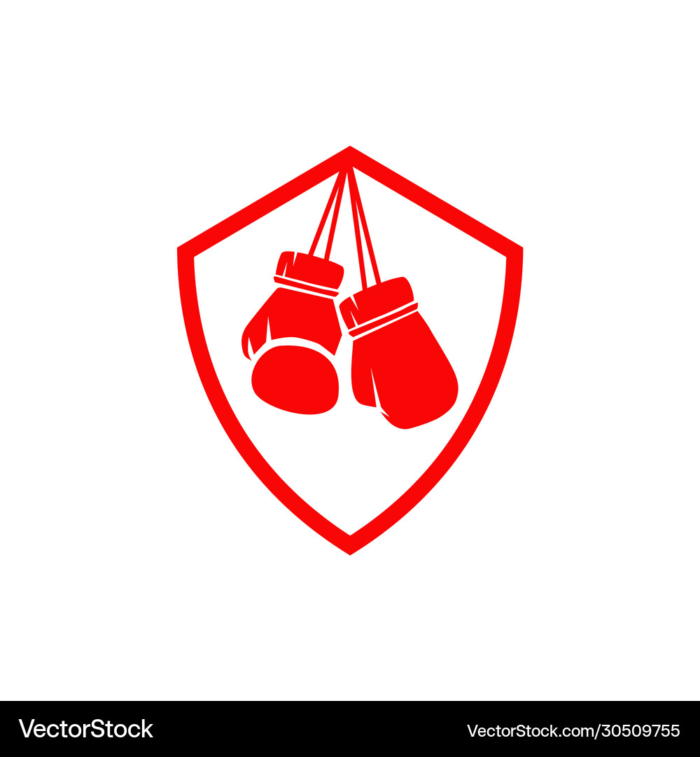Boxing gloves logo icon design Royalty Free Vector Image