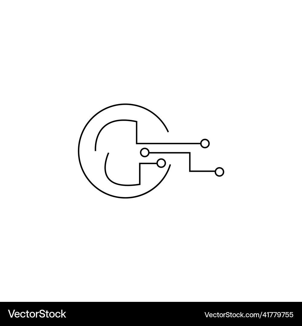 Circuit logo Royalty Free Vector Image - VectorStock