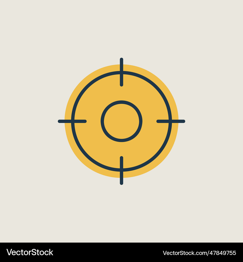 Crosshairs target destination isolated icon Vector Image