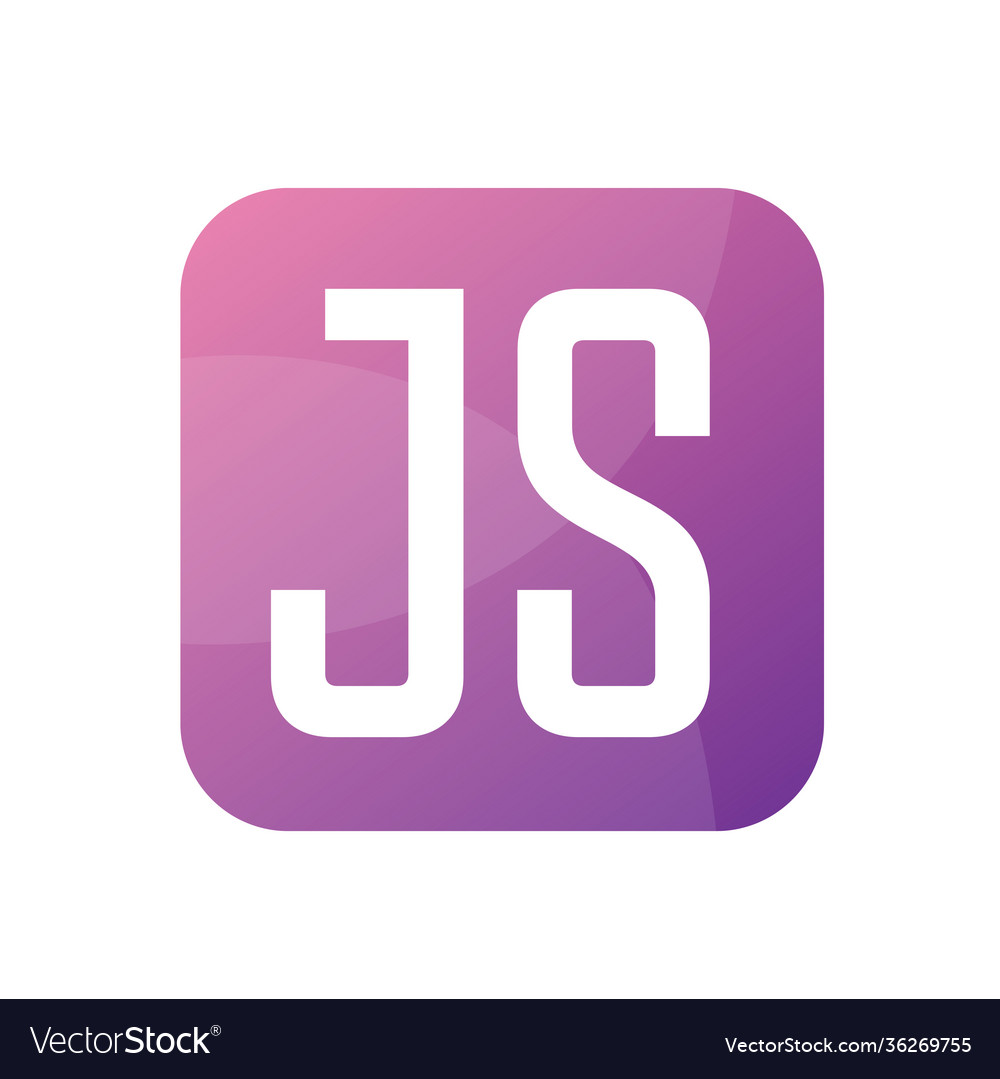 Js letter logo design with simple style Royalty Free Vector