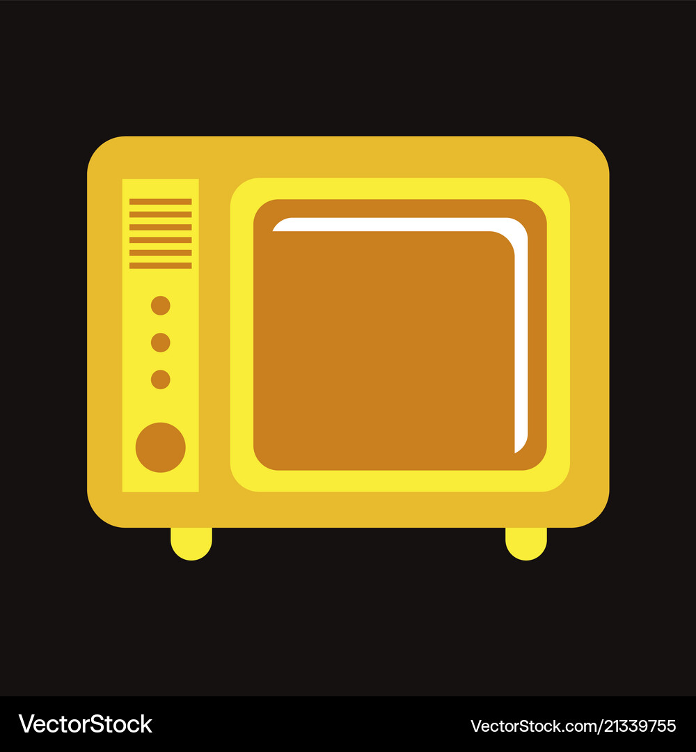 Microwave oven white isolated on blue Royalty Free Vector